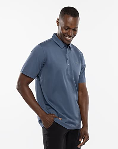 TravisMathew Men's The Ten Year 2.0 Polo, Sargasso SEA, XL