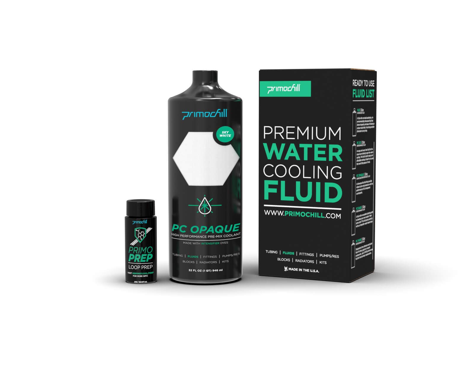 PrimoChill Opaque Computer WaterCooling Fluid - Pre-Mix (32oz) - Sky White SX
