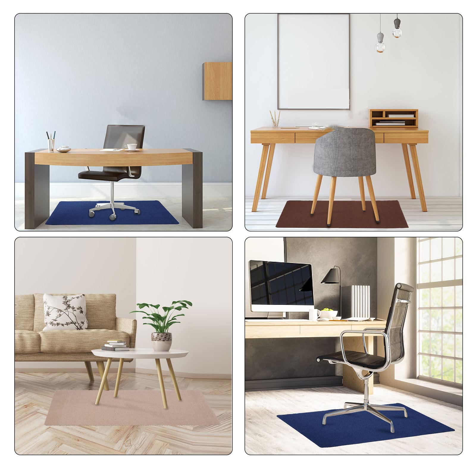 Office Chair Mat, aidoupetPrivateorder Opaque Office Desk Chair Mat for Hardwood Floors Chair Mat Floor Protector Desk Mat Multi-Purpose for Home 0.16" Thick 55"x35" Freely Cuttable(Dark Grey)