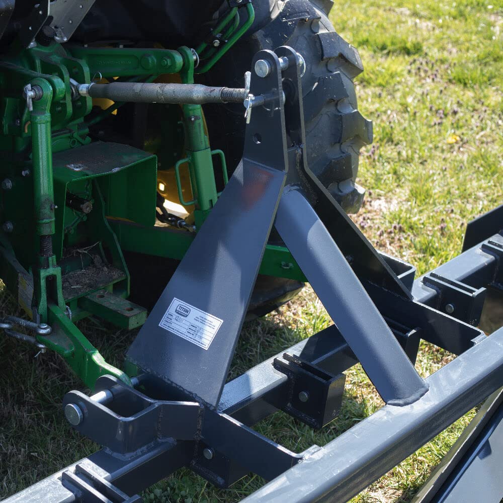 Titan Attachments 7 FT Land Leveler and Grader for 3 Point Tractor Fits Cat 1 and Cat 2