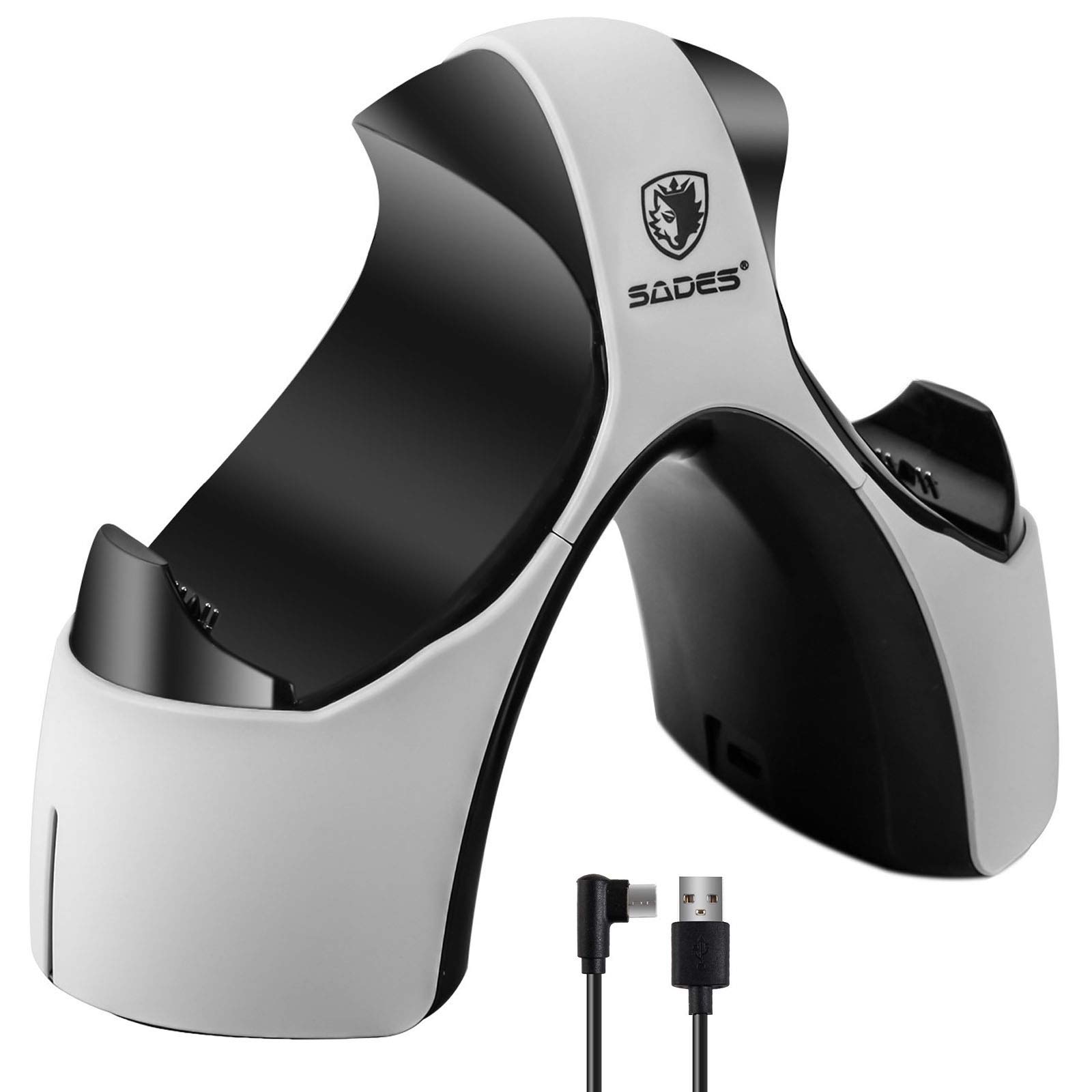 SADES Dual Sense Charging Sation with LED Indicator,PS5 Controller Charger Station Direct and Fast Charge, Anti-Slip Design,Safety Charging Protection