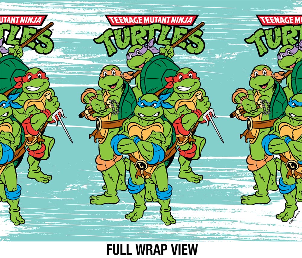 Teenage Mutant Ninja Turtles TMNT OFFICIAL TMNT Turtle Group 24 oz Insulated Canteen Water Bottle, Leak Resistant, Vacuum Insulated Stainless Steel with Loop Cap