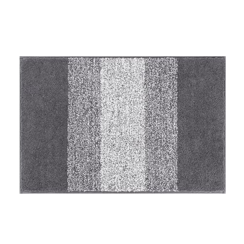 Vaukki Indoor Doormat Entryway Door Rug, Non Slip Absorbent Mud Trapper Mat Inside Floor Mat, Washable Small Door Carpet for Entryway (Grey, 24"x36")