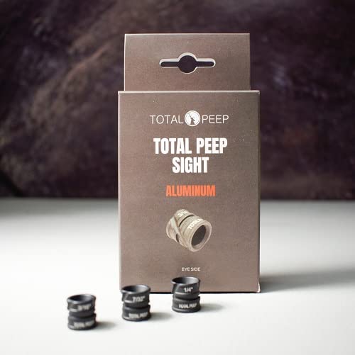 Total Peep Sight for Bowhunting Large 7/32", Matt Black