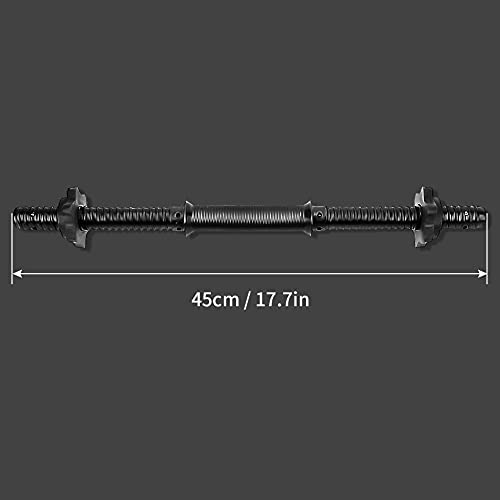 POCREATION Dumbbell Bars Set,2Pcs Adjustable Nonslip Weight Lifting Handles Dumbbell Handles Weightlifting Accessories for Daily Fitness and Strength Training Sport Workout Gym