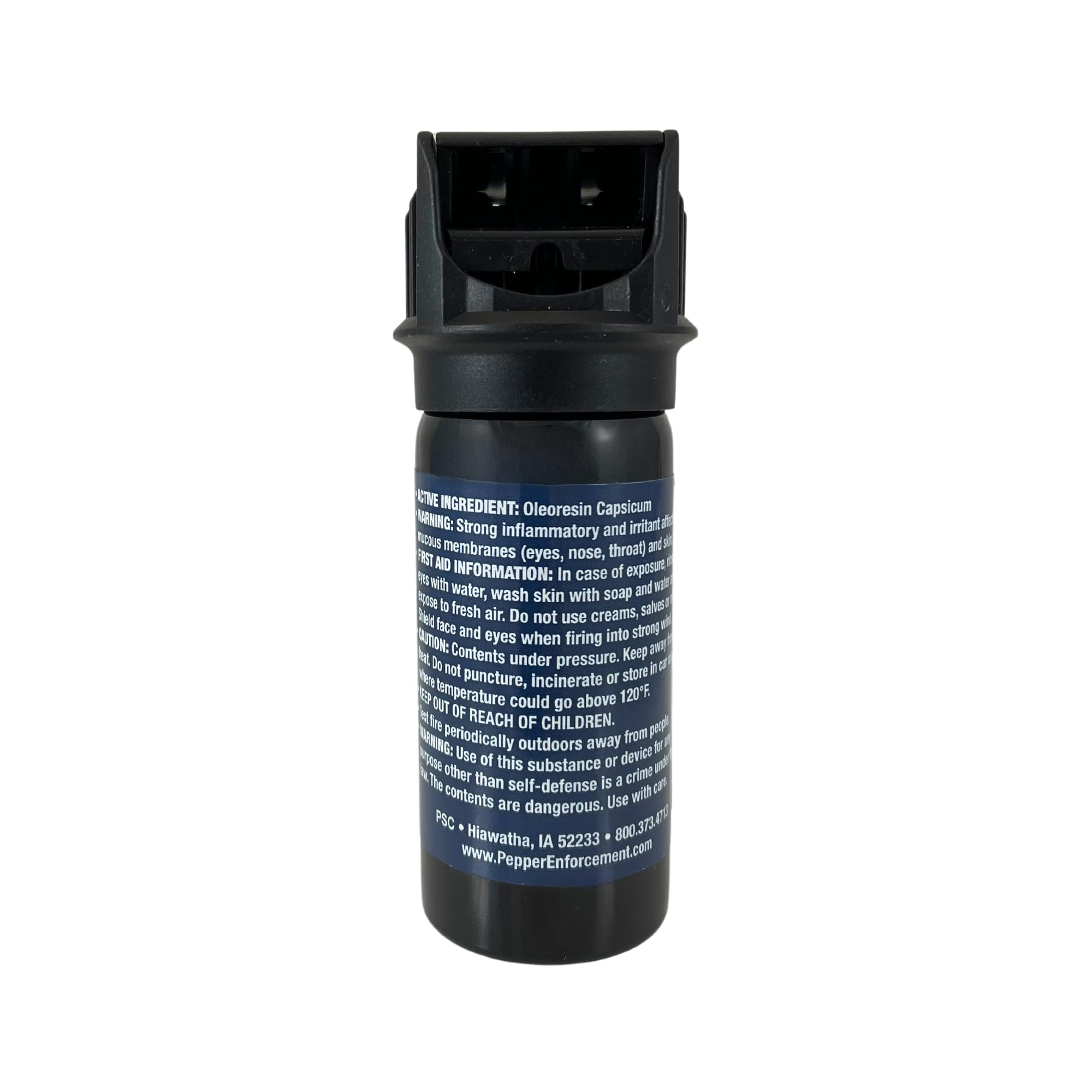 Pepper Enforcement 2 oz. Splatter Stream Pepper Spray with Belt Clip Holster - Maximum Strength 10% OC Police Formula with Marking Dye - Emergency Self Defense Personal Protection