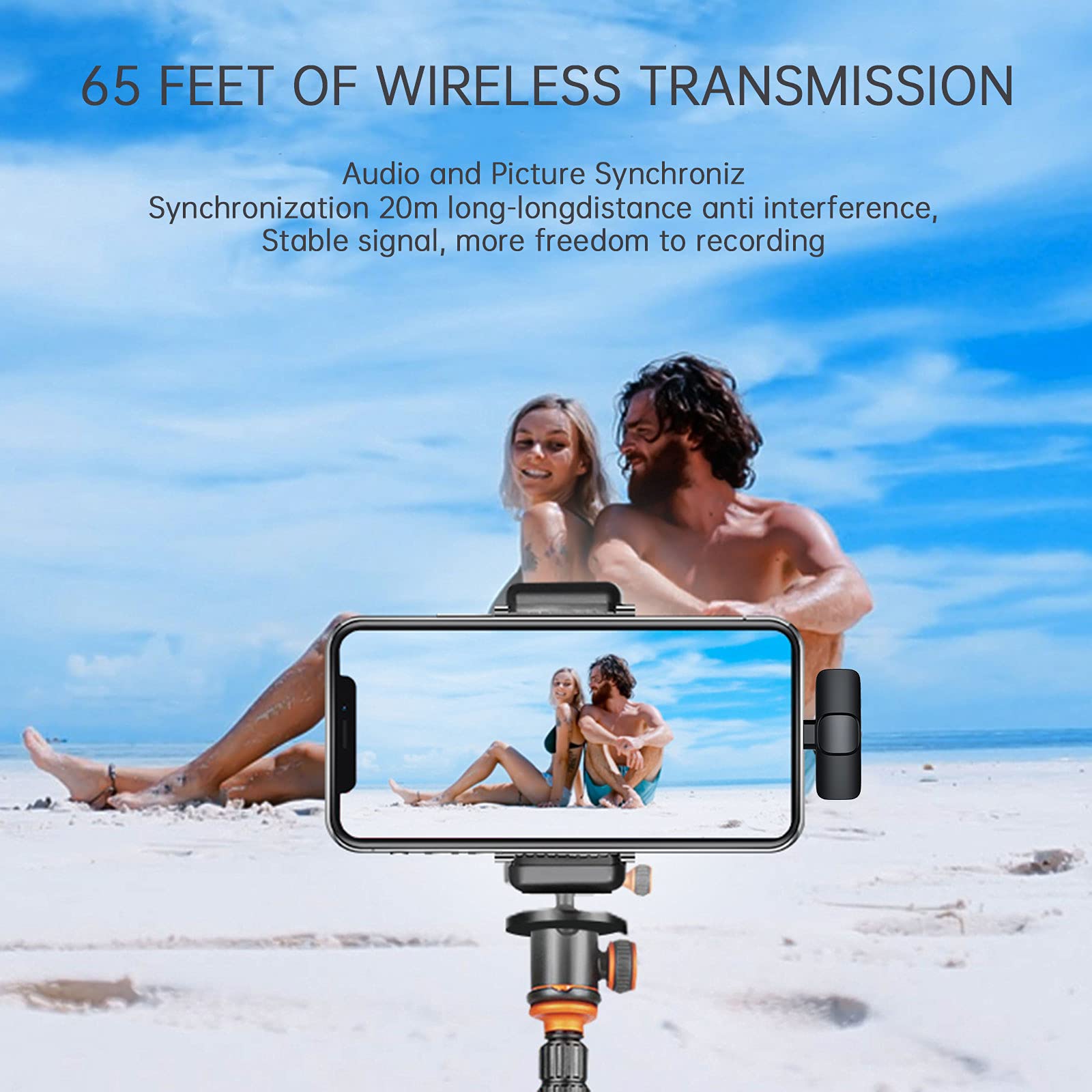 Wireless Lavalier Lapel Microphone for USB-C Android Device - Mini Plug-Play Wireless Mic for Recording, Live Streaming, YouTube, TikTok, Facebook, Noise Reduction/No APP & Bluetooth Needed