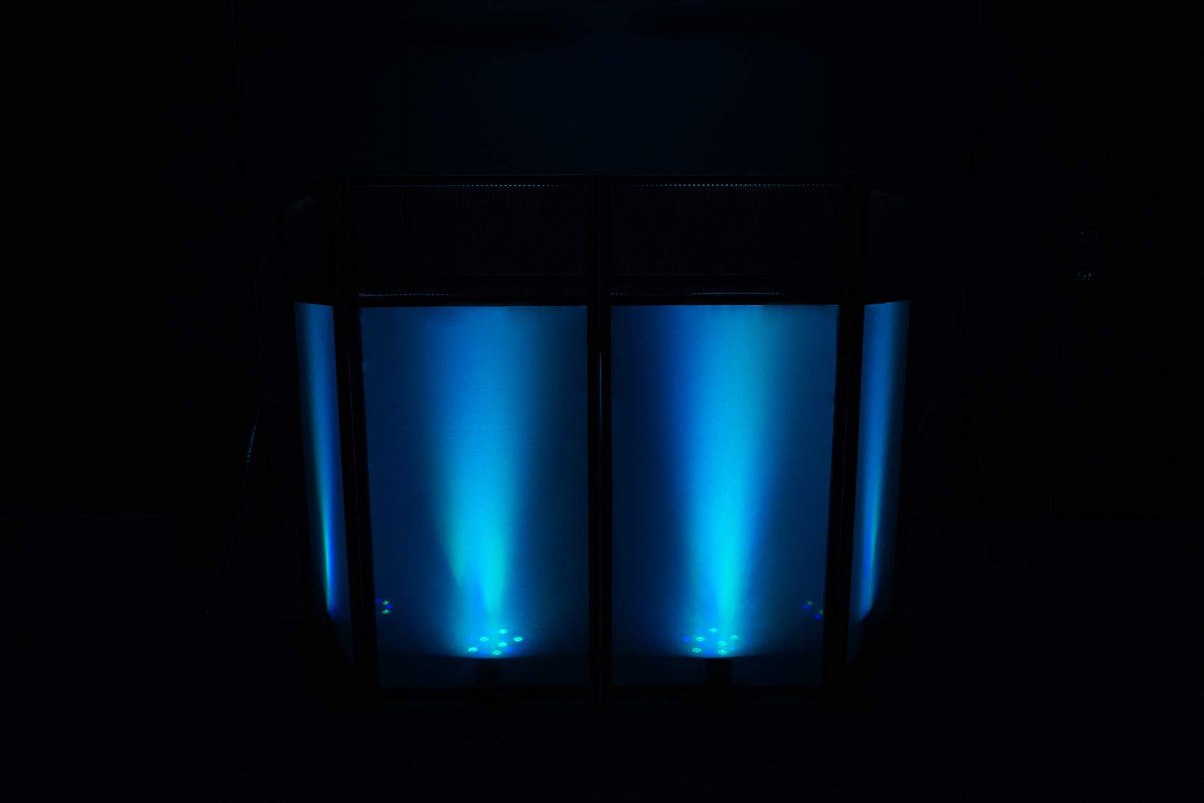 Rockville ROCKBOOTH Outdoor Backyard Party Pro DJ Booth Facade+2 Scrims+2 Lights