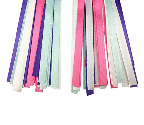 PLATT Kid's Bicycle Handlebar Streamers Colorful Ribbons Tassel for Girls Boys Bicycle Handlebar Scooter Handgrip (Purple 1Pair)