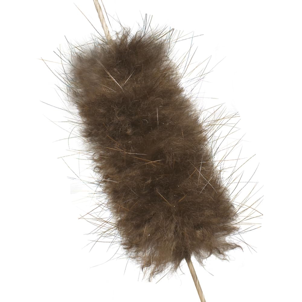 Standing Wolf Beaver Fur Bow String Silencers | Traditional Archery Bowstring Silencers/Dampeners | Beaver Balls (Beaver Fur)