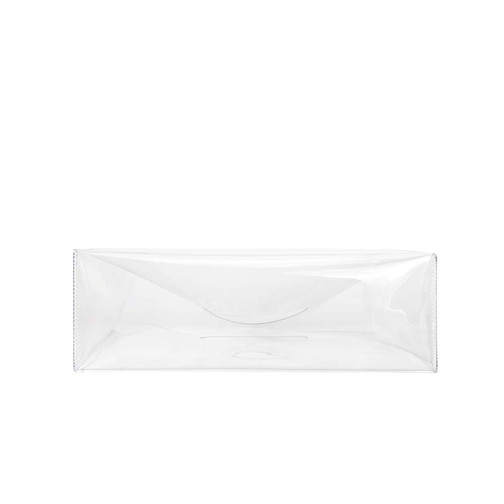 Tiwougel 12.6" Women Tote Bag,Transparent &Waterproof Plastic PVC Purse Handbag Clear-Medium