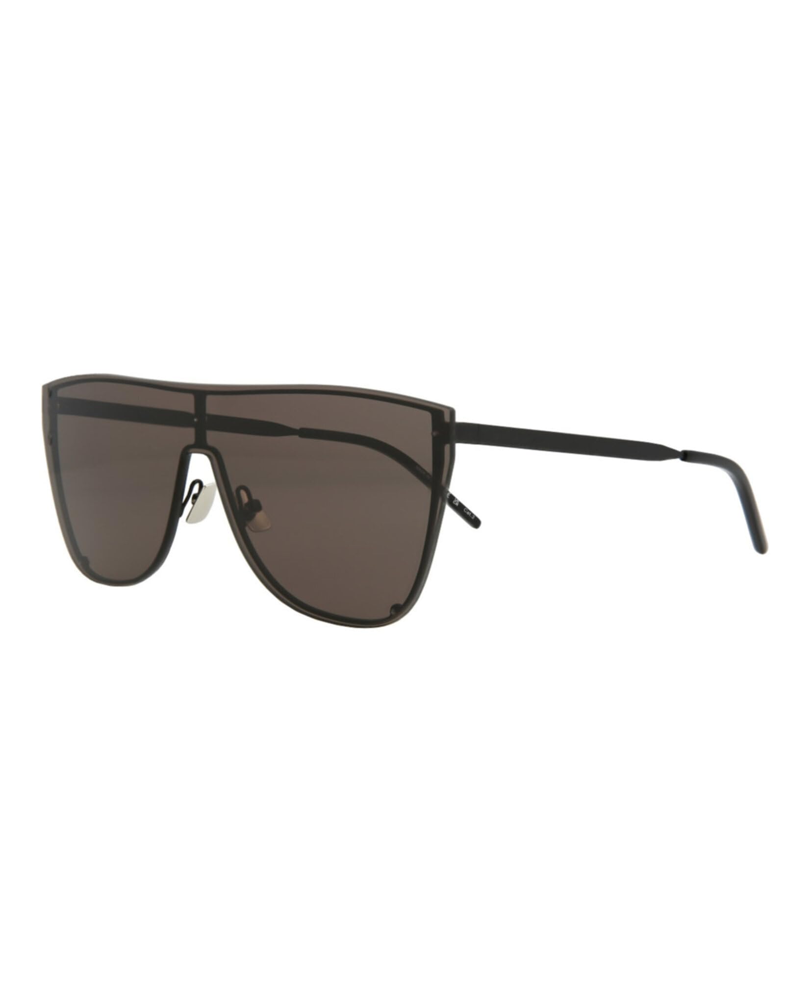 Saint Laurent Shield/Wrap Sunglasses Black Black Black Luxury Eyewear Made In Italy Metal Frame Designer Fashion for Everyday Luxury