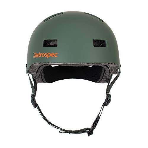 Retrospec CM-1 Bicycle / Skateboard Helmet for Adult Commuter, Bike, Skate , Matte Forest Green, 59-63cm / Large