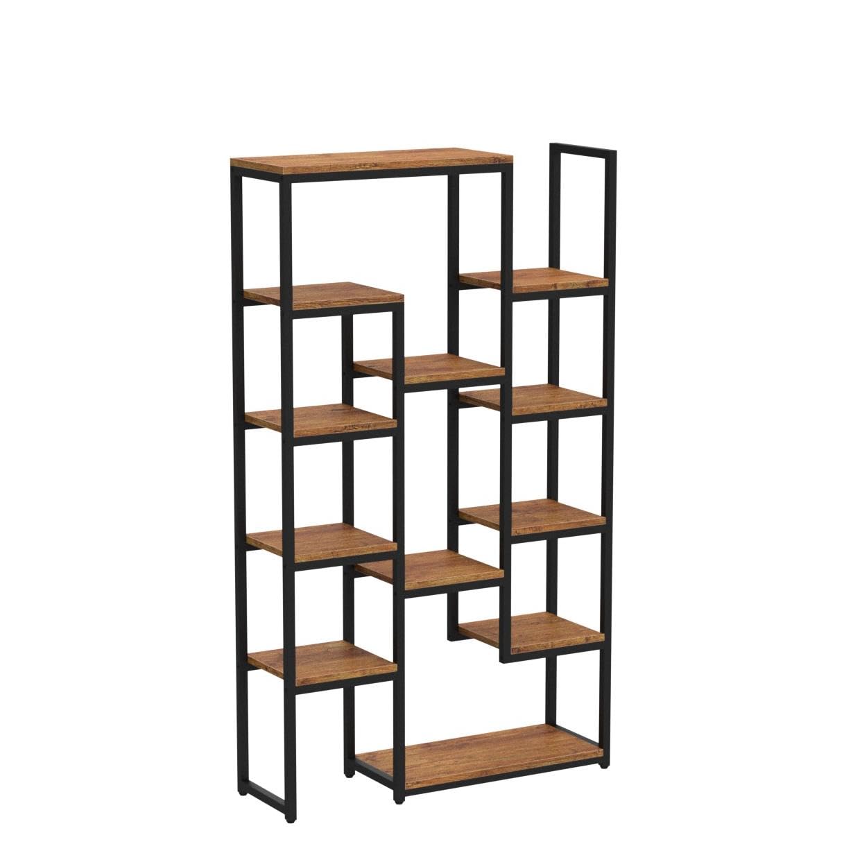 Tribesigns 6-Tier Bookshelf 70.9 inch Tall Bookcase, Modern Industrial 12-Shelf Display Shelves Book Storage Organizer for Living Room, Home Office (Black)