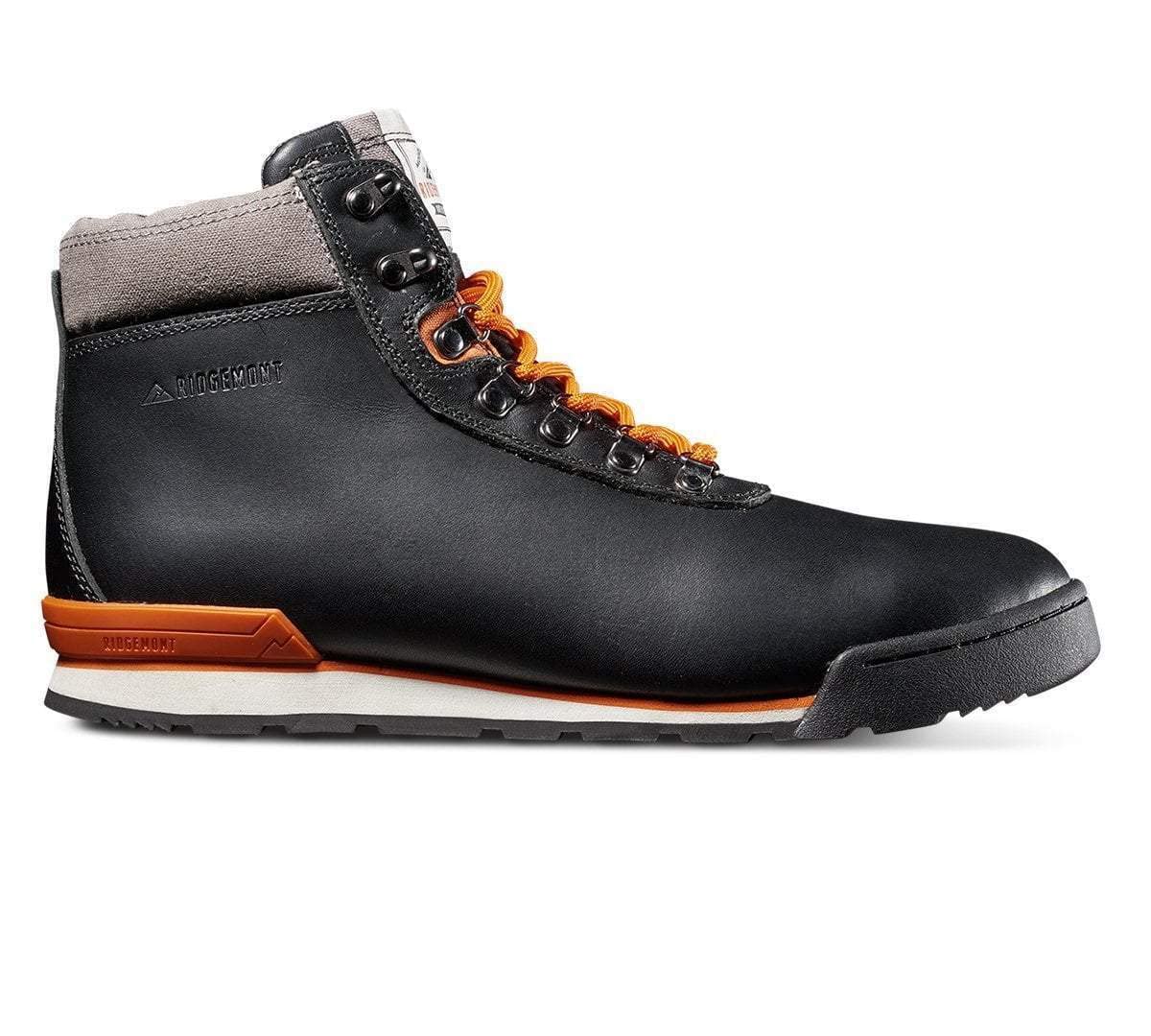 RIDGEMONT Heritage Mens Leather Walking and Hiking Boots Black/Orange US 13