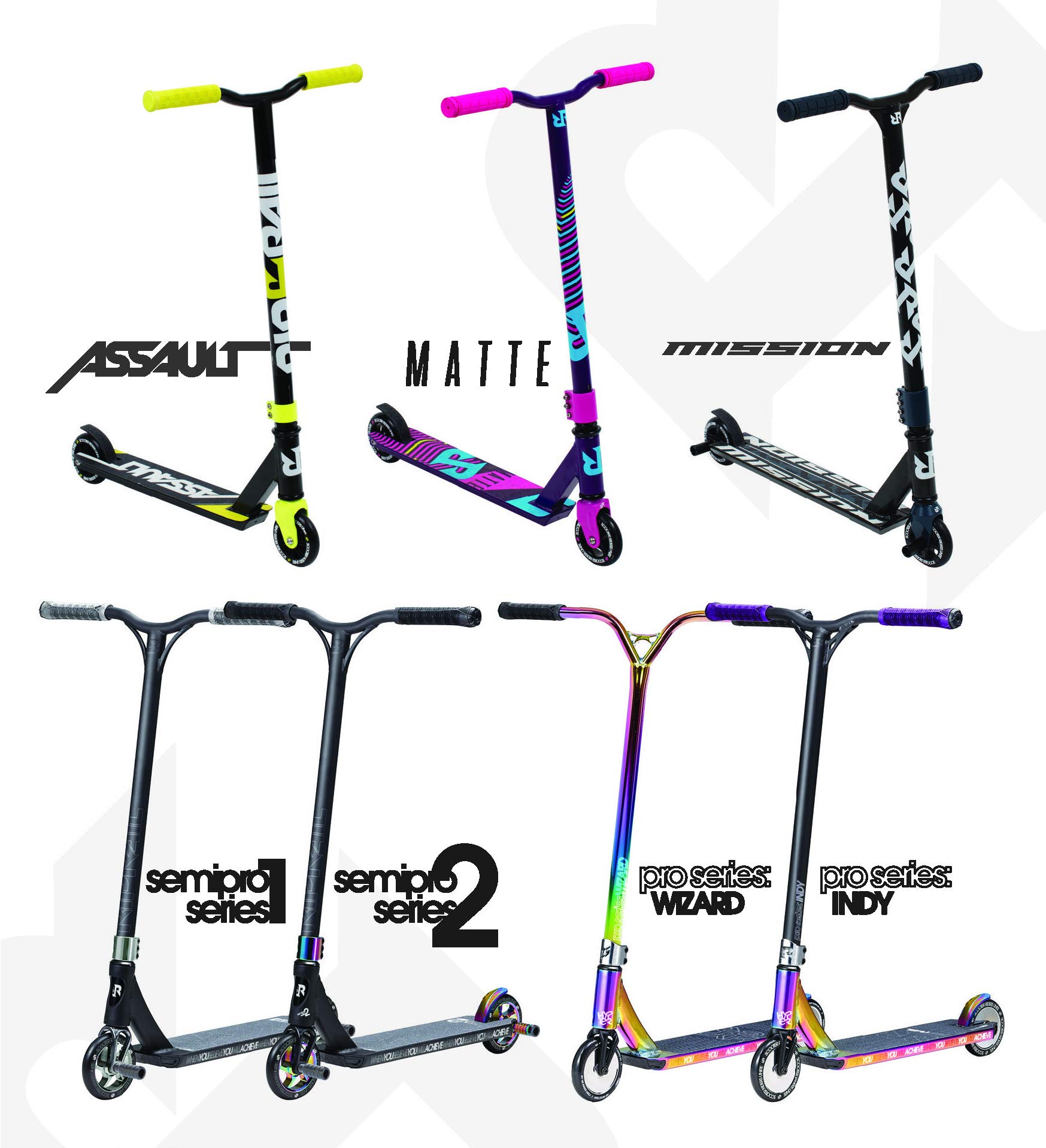Riprail Adult Kick Scooter, Lightweight Alloy Frame with 110mm PU Tire, ABEC-9 Bearings, Removable Stunt Pegs