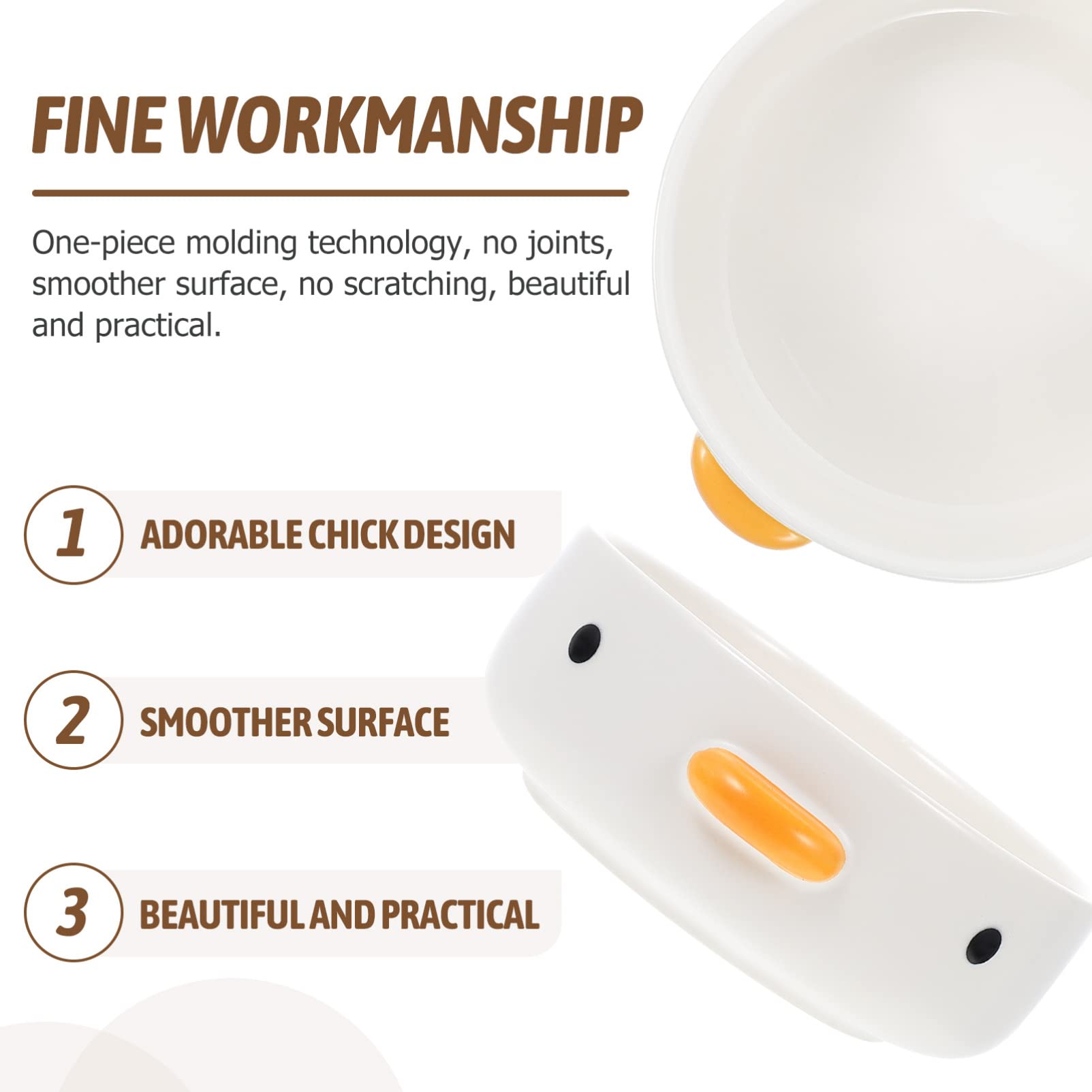 UPKOCH Funny Cute Chick Plates Mini Dessert Plate Handmade Duck Safety Ceramics Sauce Plate Hamster Bowl Bird Food Bowl.