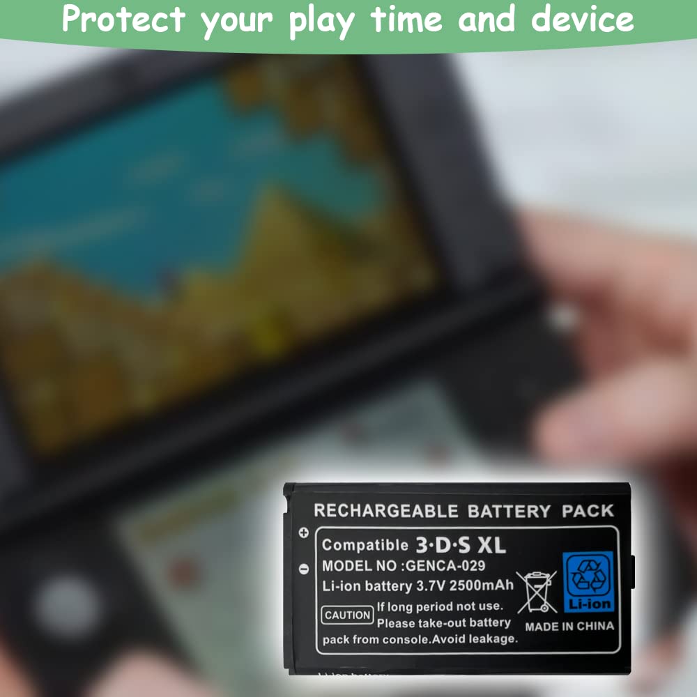 TFSeven Replacement Battery for Nintendo 3DS LL/XL 3.7V Rechargeable Battery Pack + Tool Kit Pack for Nintendo 3DS LL 3DS XL Console