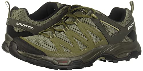 Salomon Pathfinder Hiking Shoes for Men, Vetiver/Olive Night/Peat, 10.5
