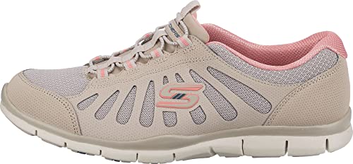 Skechers - Womens Gratis - Be Magnificent Slip-On Shoes, Size: 8.5 M US, Color: Natural/Pink