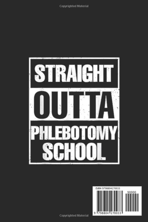Phlebotomy Student Medical Nurse Syringe Blood Phlebotomy Notebook: Funny Nursing Student Nurse Composition Notebook Back to School 6x9 Inches 110 ... Pages Journal Diary Gift LPN RN CNA School