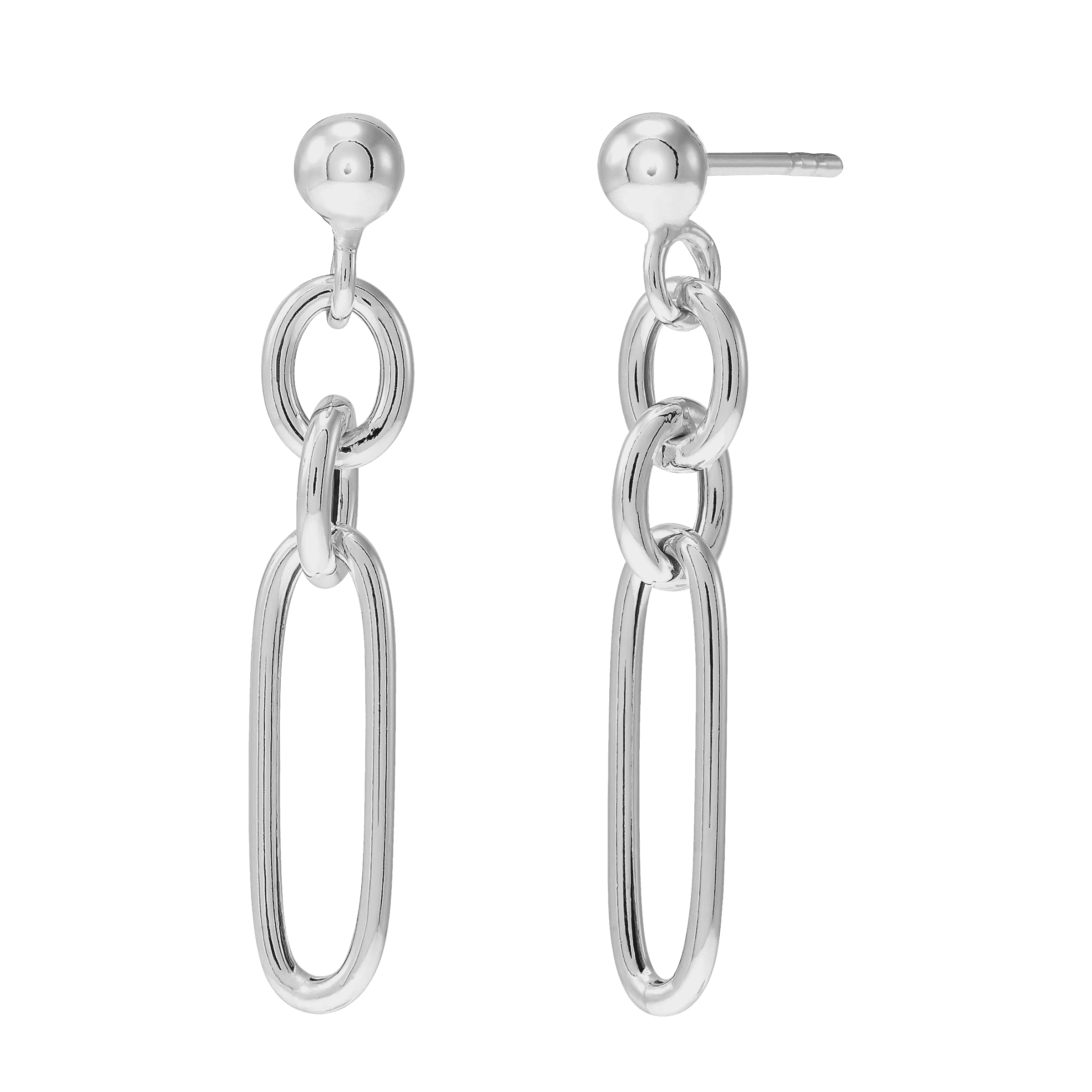Silpada 'Down To Chain' Link Drop Earrings in Sterling Silver