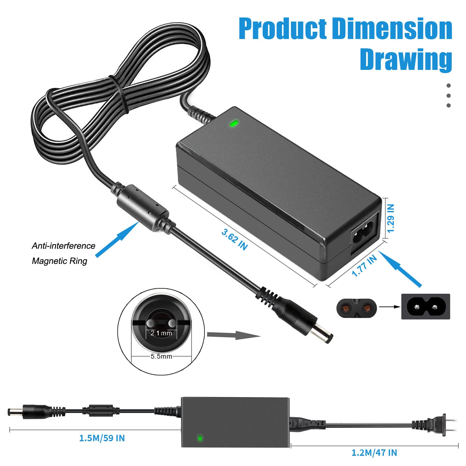 TKDY AC-PW20 Continuous Power Adapter NP-FW50 ZV-E10 Dummy Battery for Sony Alpha ZVE10 A6400 A6000 A6100 A5100 A7 A7II Cameras.