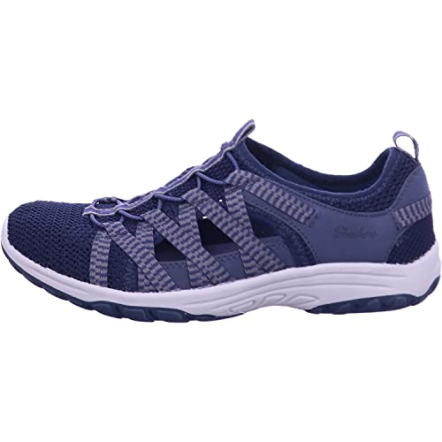 Skechers Modern Comfort Women's Women's Reggae Fest-Happy Getaway Water Shoe, Navy, 7