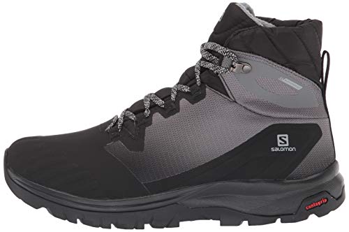 Salomon VAYA Blaze Thinsulate CLIMASALOMON Waterproof Winter Boots for Women Snow, Black/Black/Quiet Shade, 10