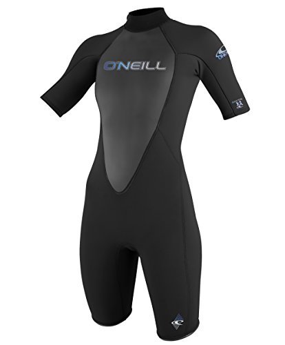 O'Neill Womens 2 mm Reactor Short Sleeve Spring Suit, Black, 10