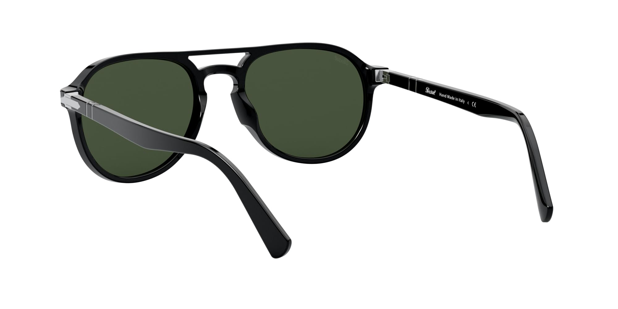 Persol PO3235S Aviator Sunglasses, Black/Blue Gradient Polarized, 55 mm
