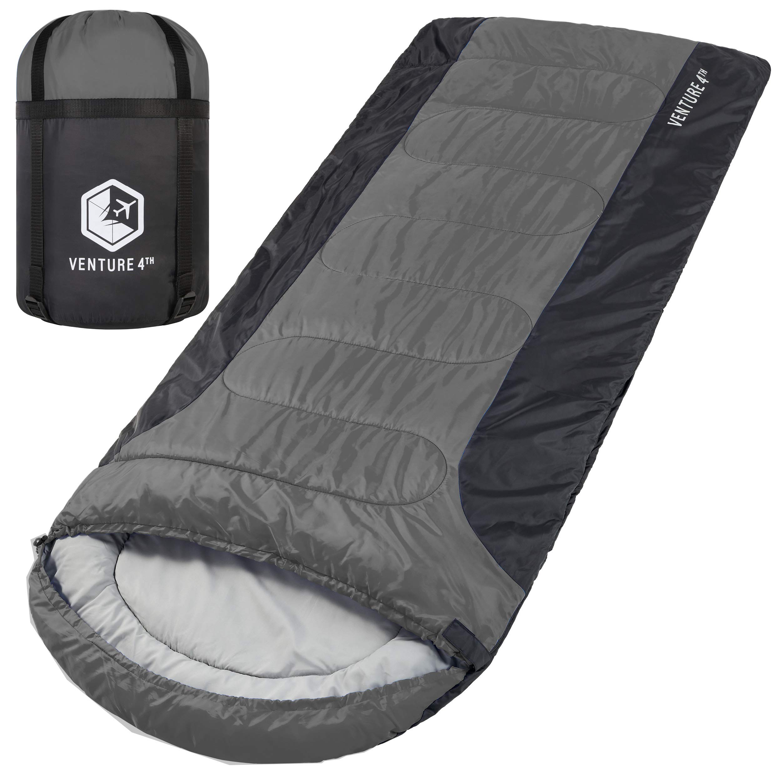 VENTURE 4TH Backpacking Warm Sleeping Bag with Self Inflating Sleeping Pad for Adults & Kids β Ideal for Hiking, Camping & Outdoor Adventures