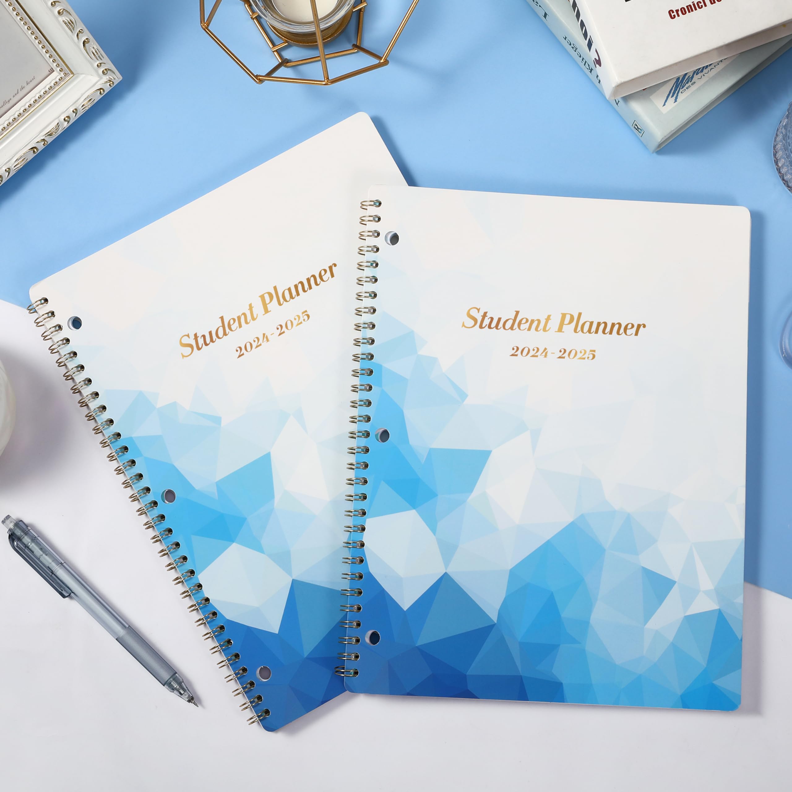 Student Planner 2024-2025 - Monthly and Weekly School Planner 2024-2025 with Stickers, July 2024 - June 2025, 9" x 11", Academic Planner - Blue