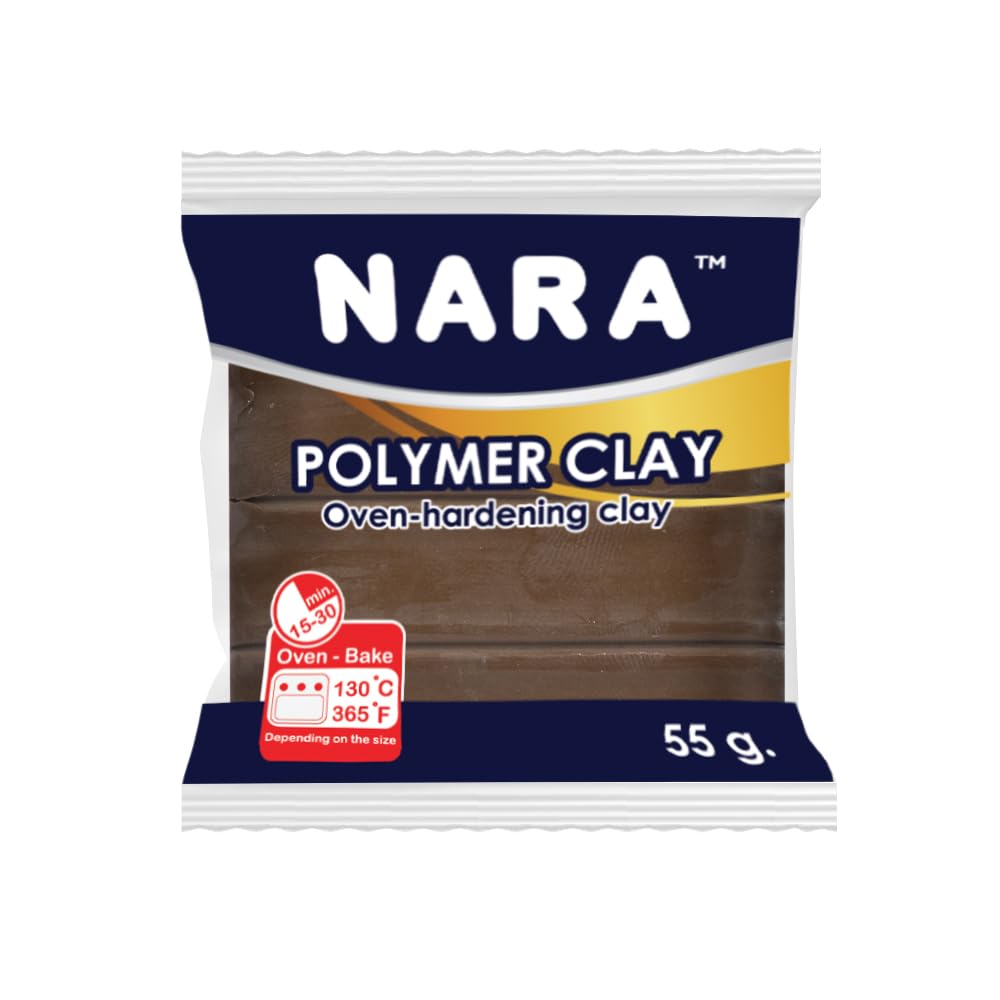 NARA Polymer Baking Clay, 1 Color, 1 Block, 55g (0.121 lb.) (Chocolate Brown)