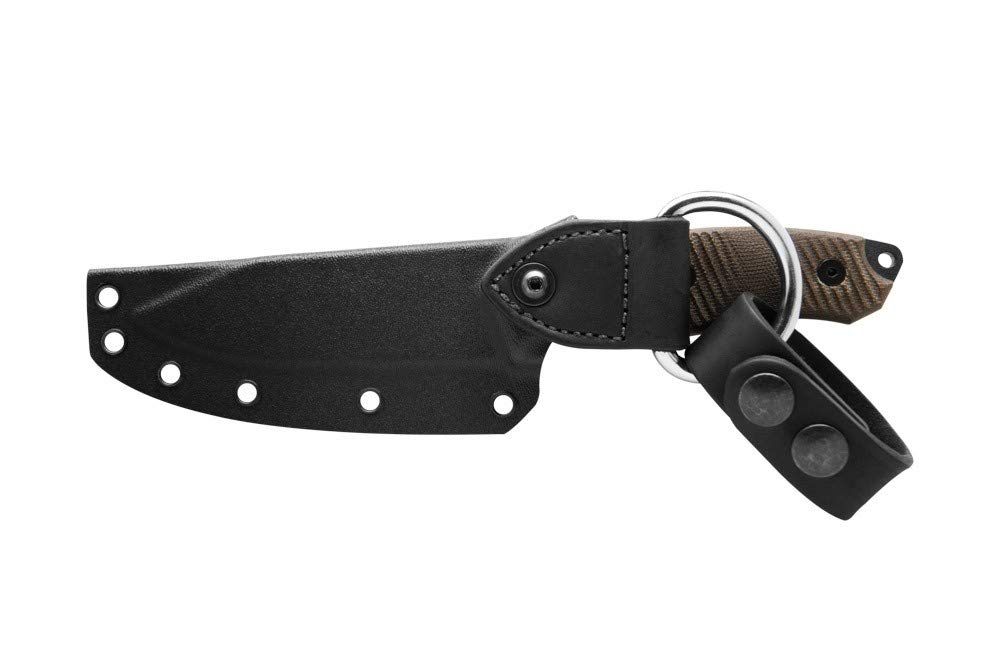 Tops Knives Trail Seeker TLSR-01 Fixed Blade Knife with Micarata Handle, Kydex Sheath, and Dangler