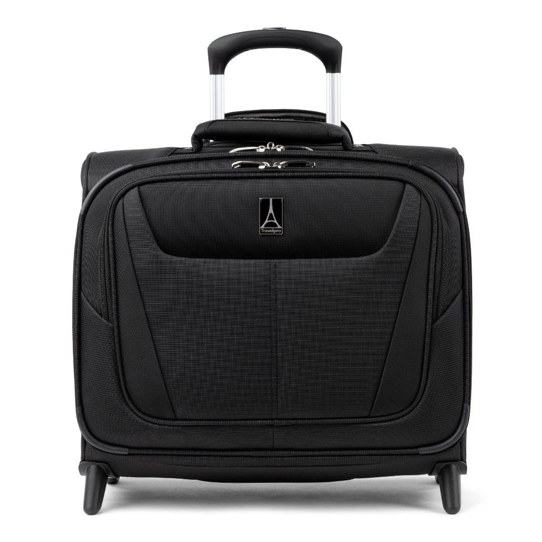 Travelpro Maxlite 5 Softside Lightweight Rolling Underseat Tote Upright 2 Wheel Bag, Men and Women, Black, 16-Inch