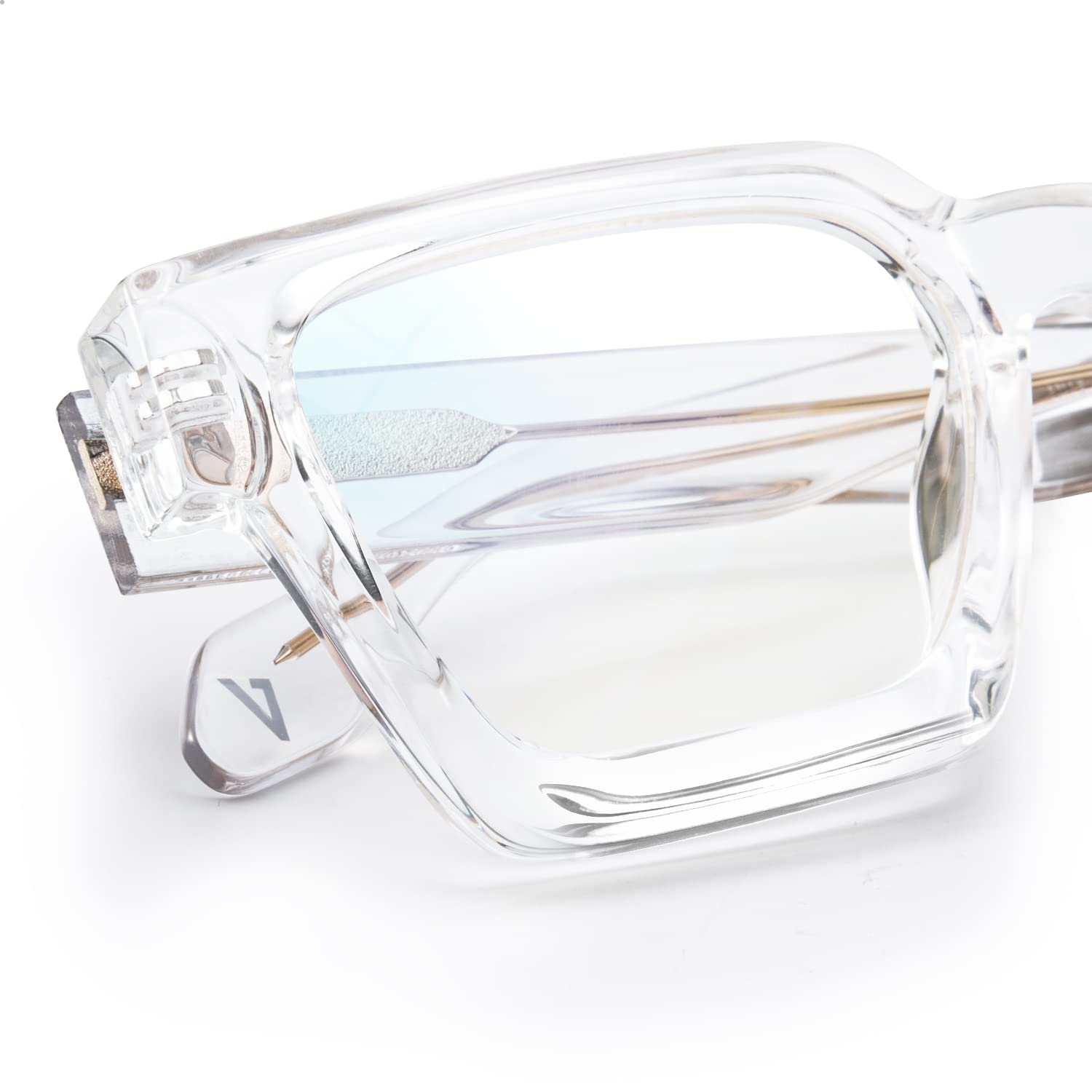 VISOONE Blue Light Blocking Glasses with TR90 Rectangle Frame and Chic Preppy Look for Women Men RIVER
