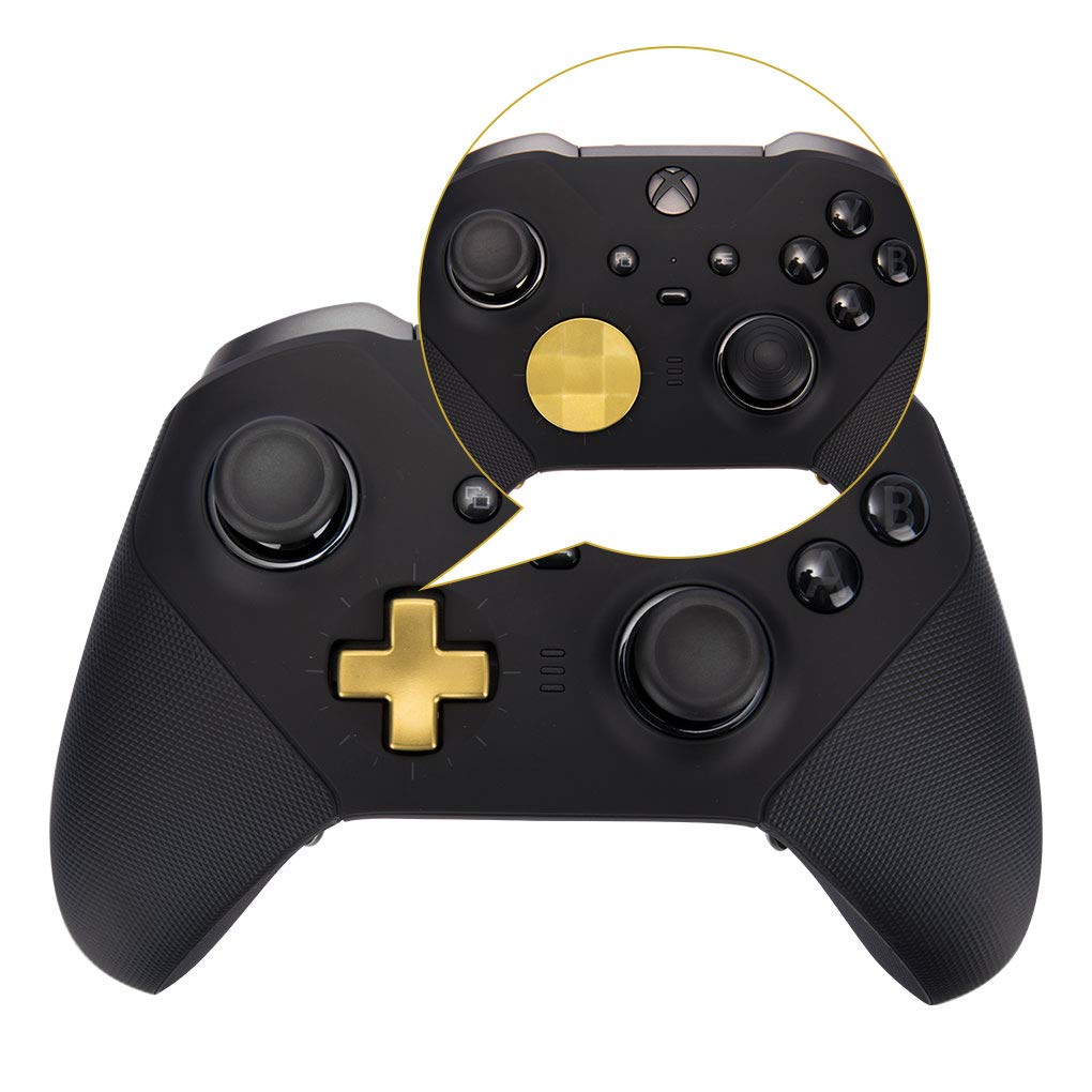 TOMSIN Replacement Metal D-Pads and Paddles for Xbox Elite Controller Series 2 and for Xbox Elite Wireless Controller (Gold)