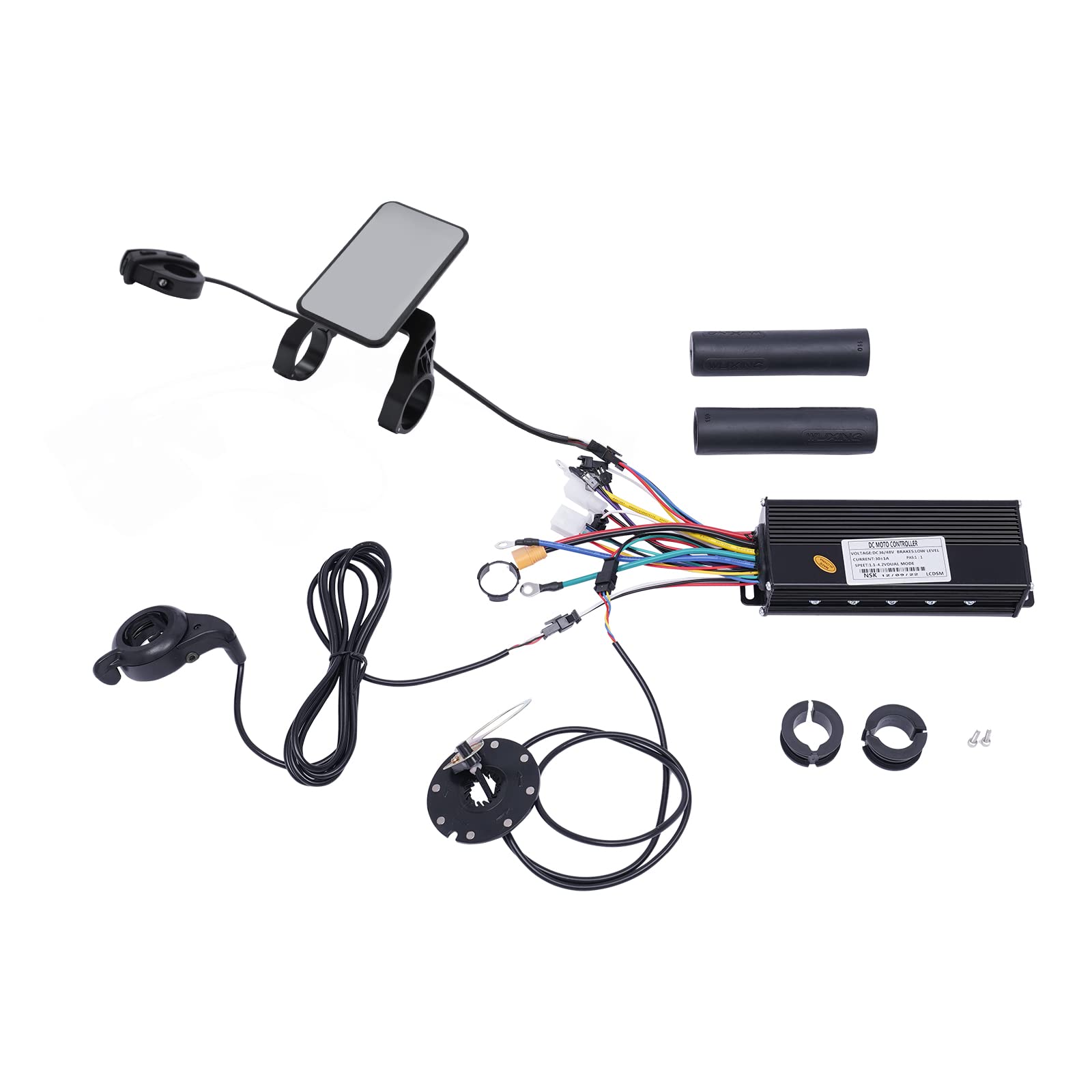 YIPONYT Electric Bike Controller Kit, 36V 48V 1200W E-Bicycle Brushless Controller Kit with LCD Display for DIY Electric Bicycle Scooter (48V)