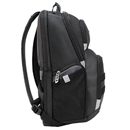 Targus DrifterTrek Backpack with USB Power Pass-Thru Port, Air-Mesh Back Support, Protective Cradle Fits 11.6-15.6-Inch Laptop, Black/Grey (TSB956GL)