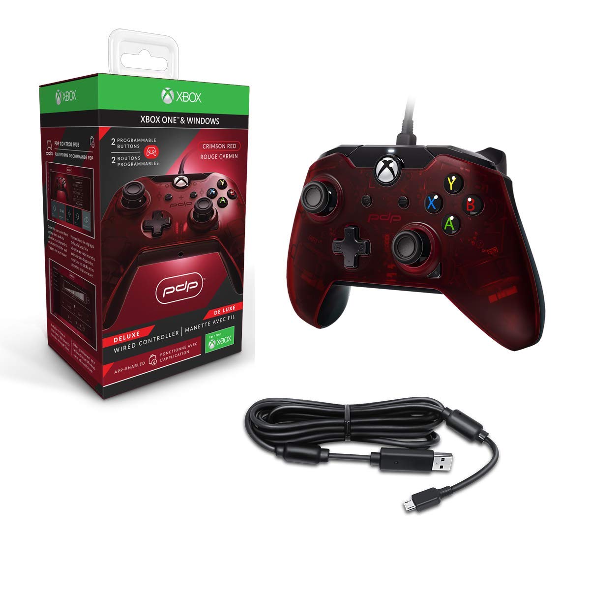 PDP Deluxe Wired Controller for Xbox One - Red - Xbox One