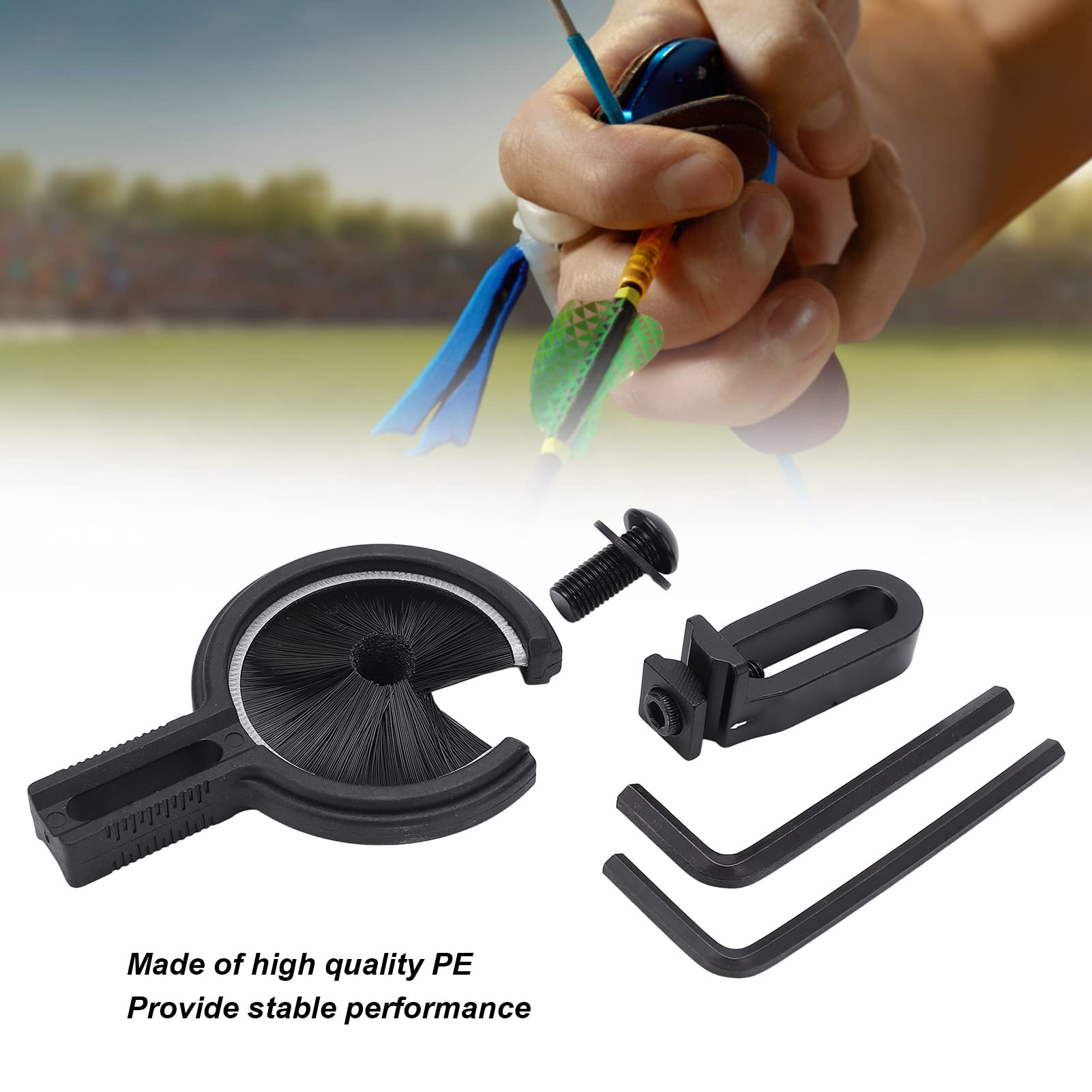 SPYMINNPOO Brush Arrows Rest Set, Compound Recurve Bow Brush Arrows Rest Set Round Arrows Stand Hunting Accessories for Left Right Hand Extreme Sports