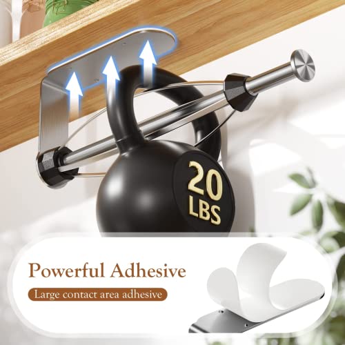 Paper Towel Holder Under Cabinet, Effortless Tear and Space-Saving, Single Hand Operable Paper Towel Holders with Damping Effect, Self-Adhesive or Drilled Paper Roll Holders for Kitchen, Bathroom, RV