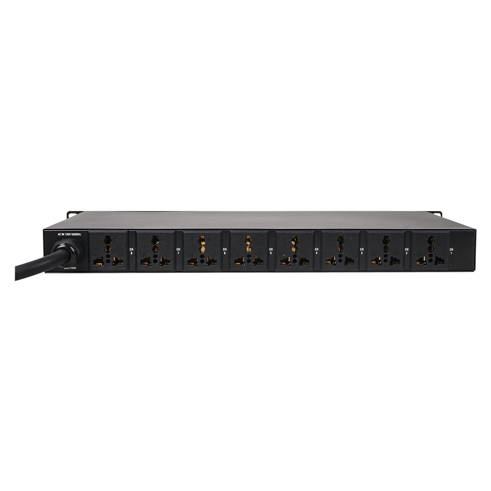 Sound Town Rack-Mountable AC Power Conditioner/Sequencer with 10 Outlets, Surge Protection, Voltage Display, for Stage, Studio, Home Theater (STPS-1028)