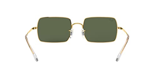 Ray-Ban RB1969 Rectangle Rectangular Sunglasses, Legend Gold/G-15 Green, 54 mm