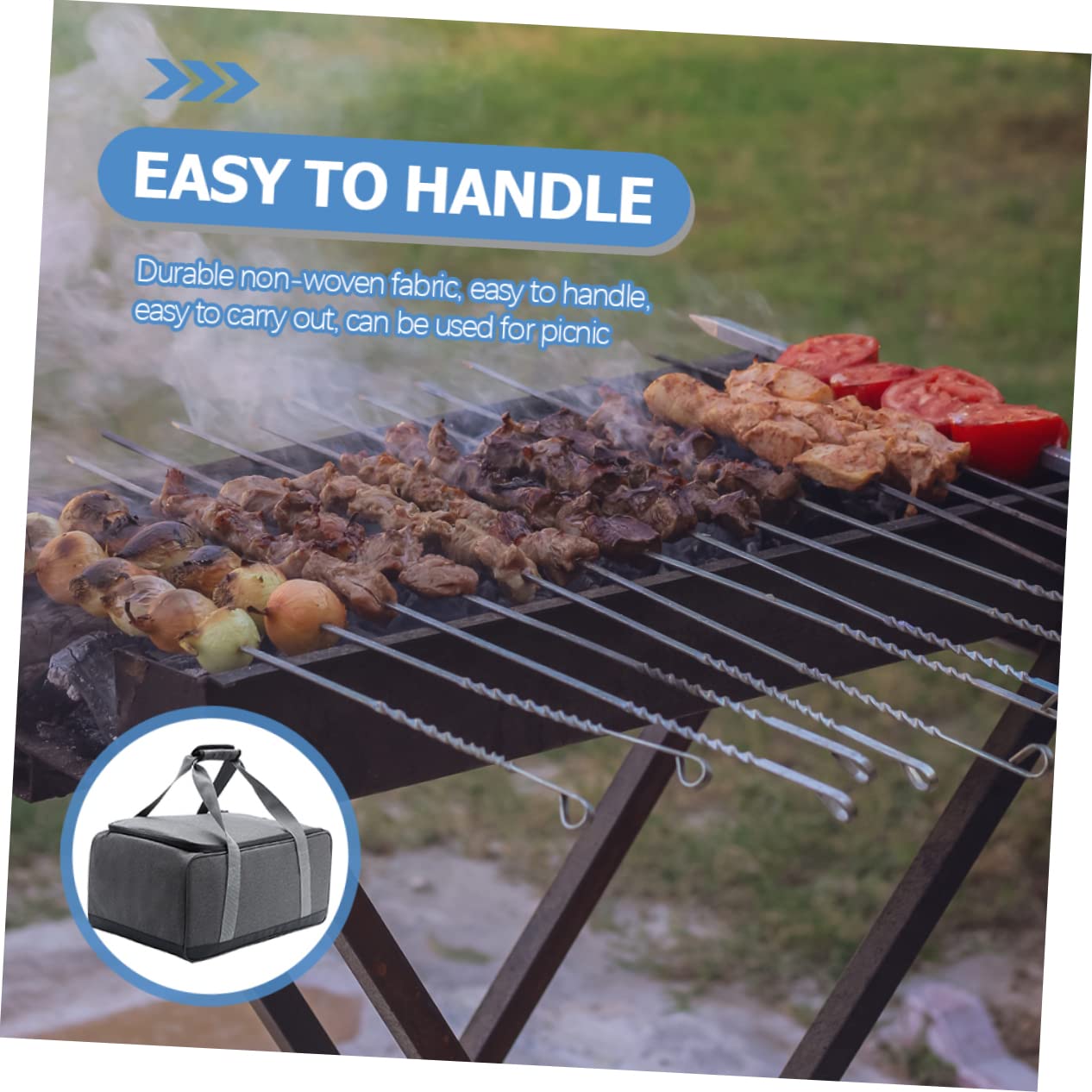 VALICLUD Outdoor Storage Bag Fine China Storage Containers Frying Pan with Lid Container with Lid Utensil Bag Outdoor Stove Snack Bar Organizer Flatware Storage Large Barbecue Oxford Cloth