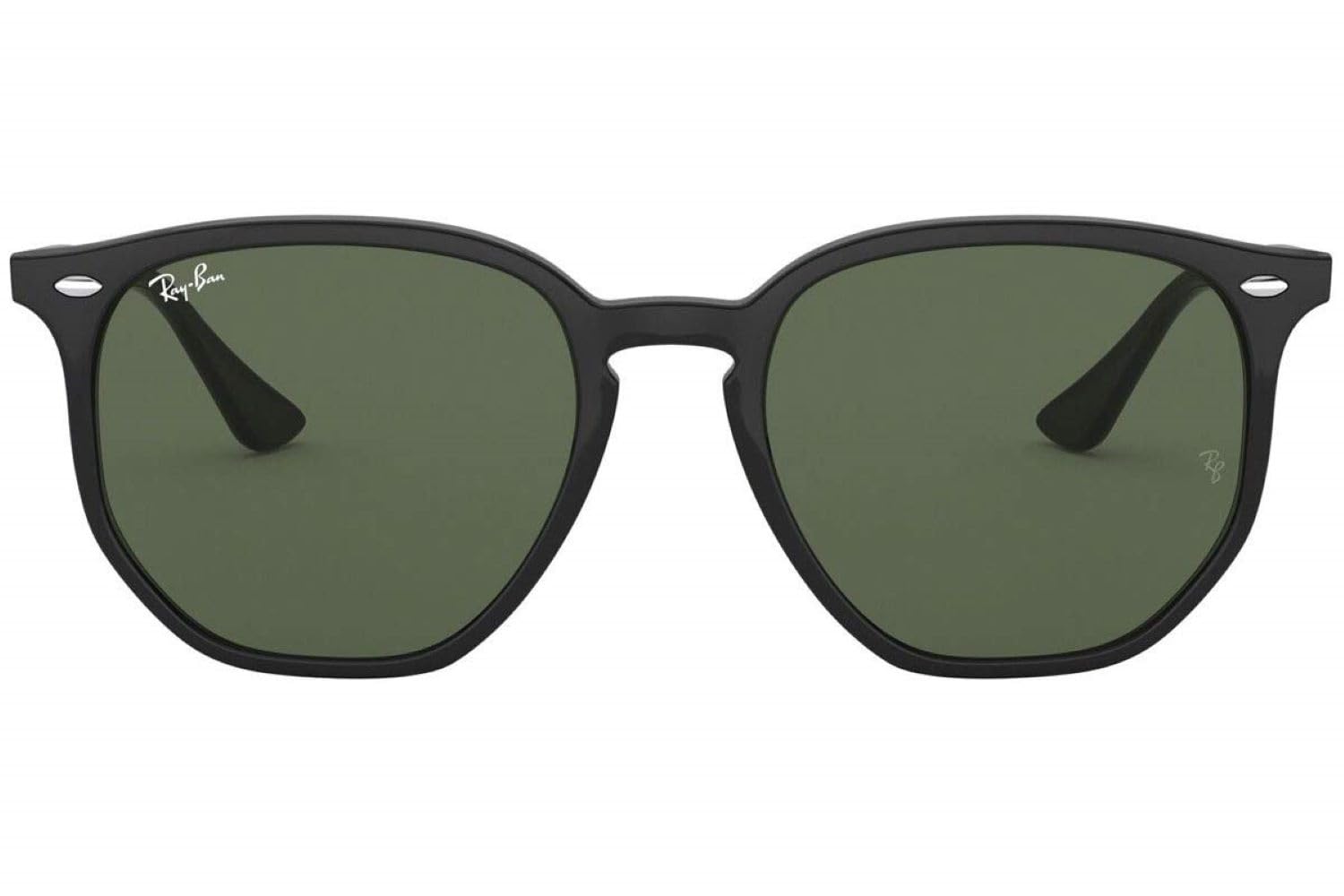 Ray-Ban RB4306F Low Bridge Fit Hexagonal Sunglasses, Light Havana/Dark Brown, 54 mm