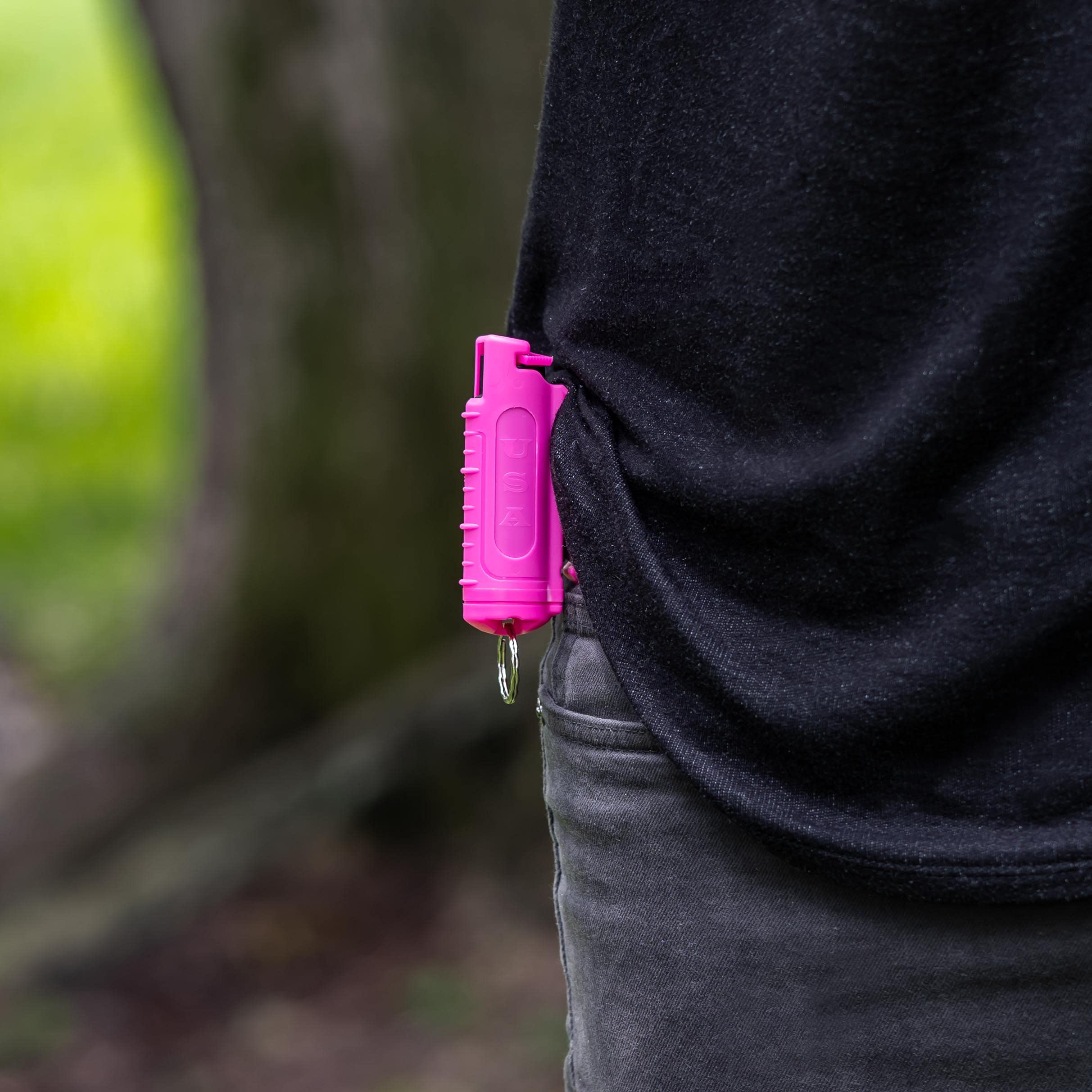 Police Magnum Pepper Spray Keychain Bulk Set- Tactical Self Defense Maximum Strength OC- Safety Key Chains for Women & Men - Made in The USA-7 Pack Rainbow INJ