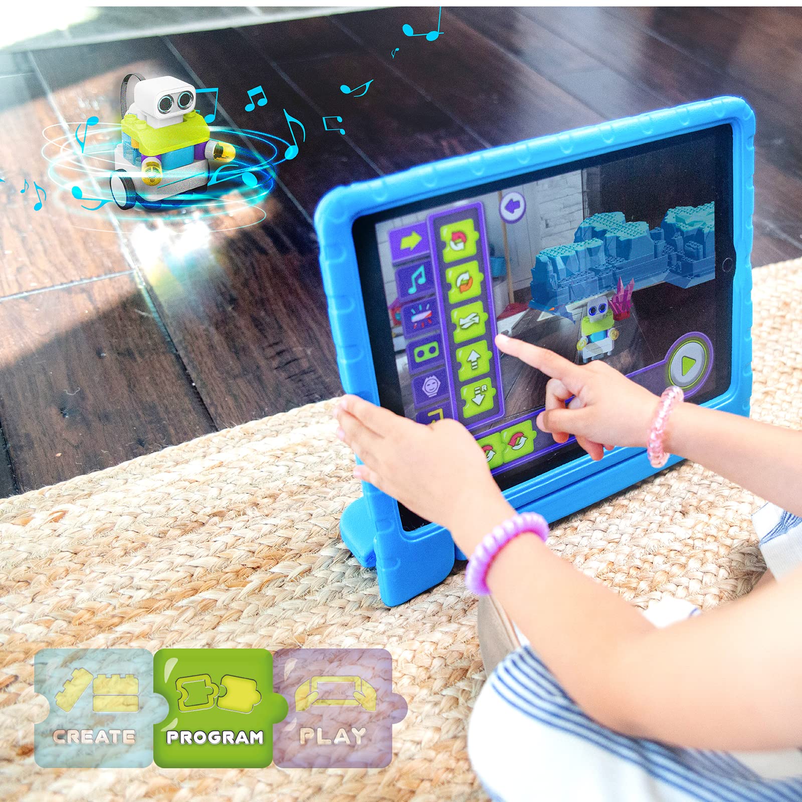 PAI TECHNOLOGY BOTZEES Gear Kit Add-on Pack Designed for Botzees Class Plus Coding Robot, STEM Toys Robot Kit for 3+ Year Old Kids, Programming and Coding Games for Kids