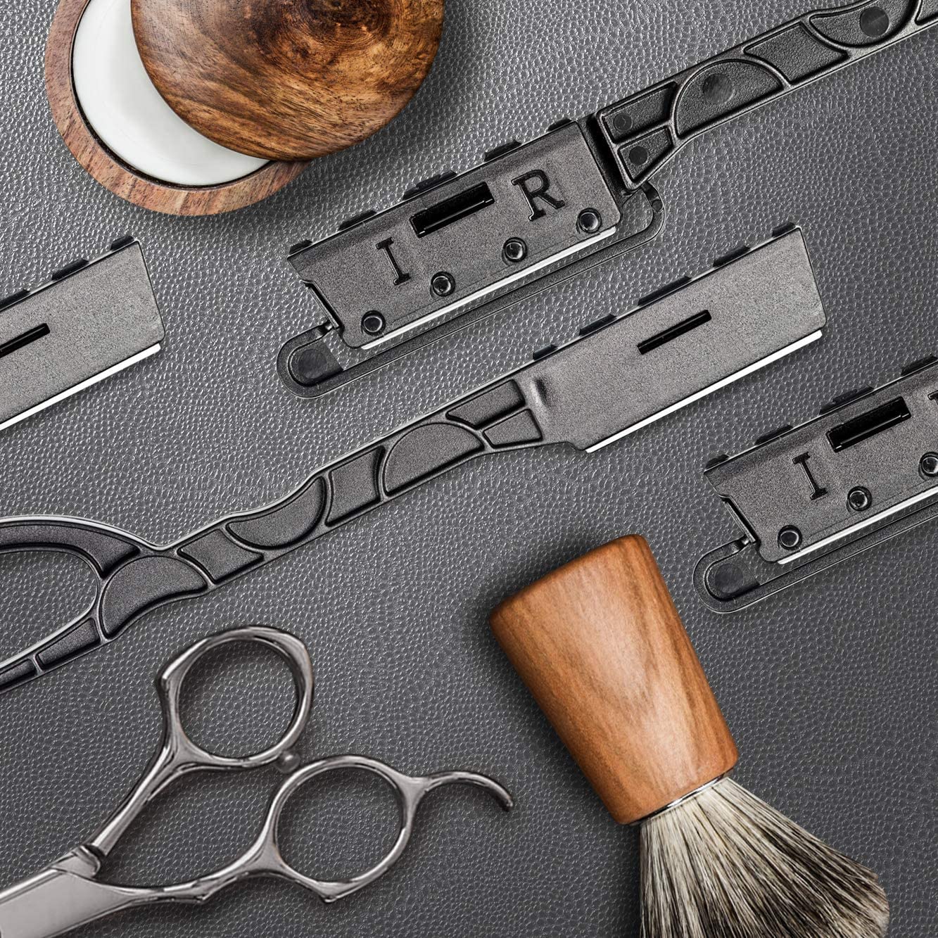 Professional Straight Razors for Men - 100 Disposable Straight Edge Razors Featuring Stainless Steel Blade w/Blade Guard - Essential Barber Accessories for Close Shaving and Grooming by Better Barber